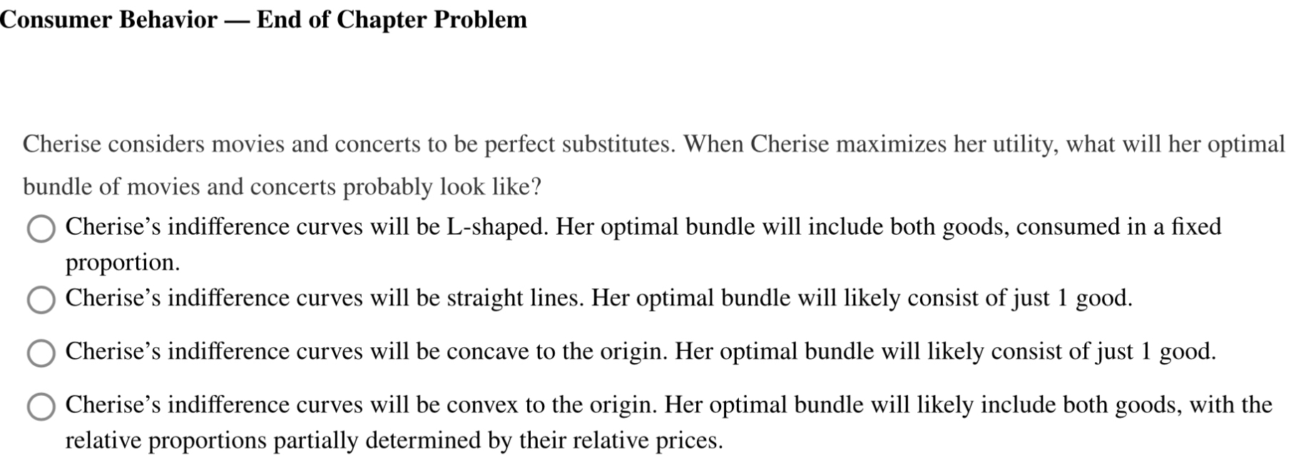 Solved Consumer Behavior - ﻿End of Chapter ProblemCherise | Chegg.com