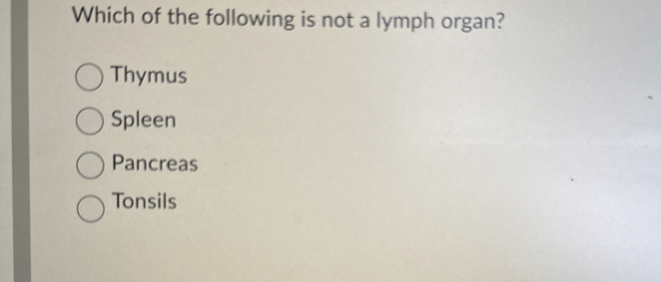 Solved Which of the following is not a lymph | Chegg.com