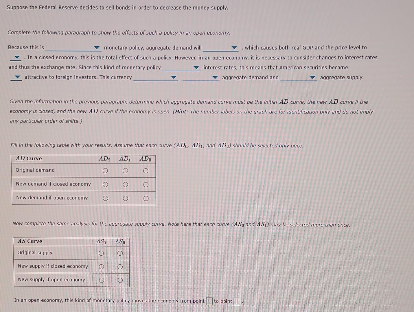 Solved The following graph shows various aggregate demand \( | Chegg.com