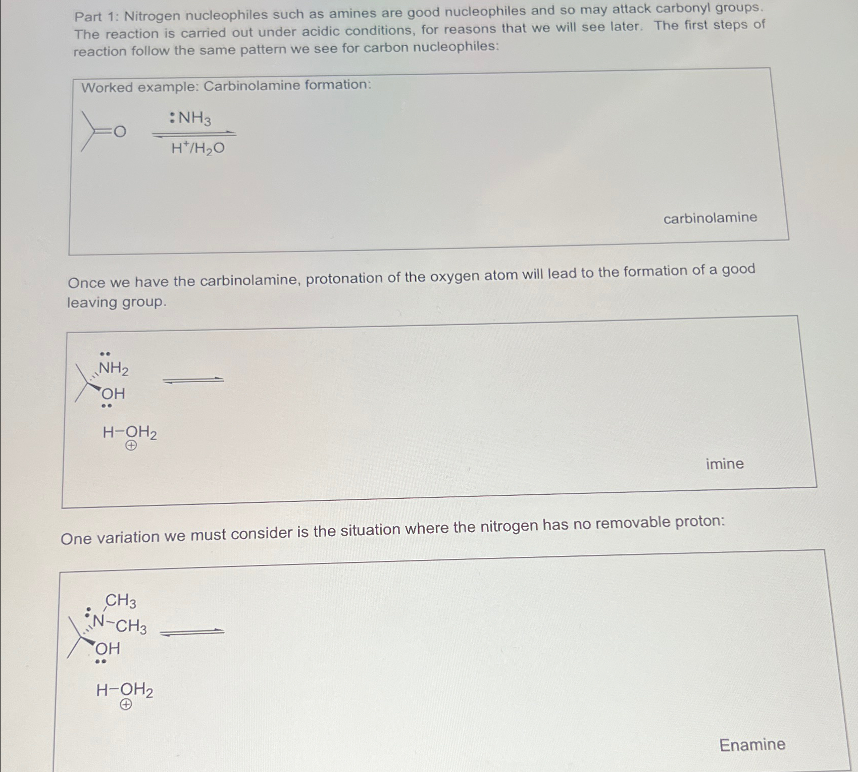 Solved Part 1: Nitrogen nucleophiles such as amines are good | Chegg.com