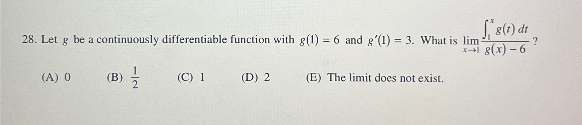 Solved Let g ﻿be a continuously differentiable function with | Chegg.com