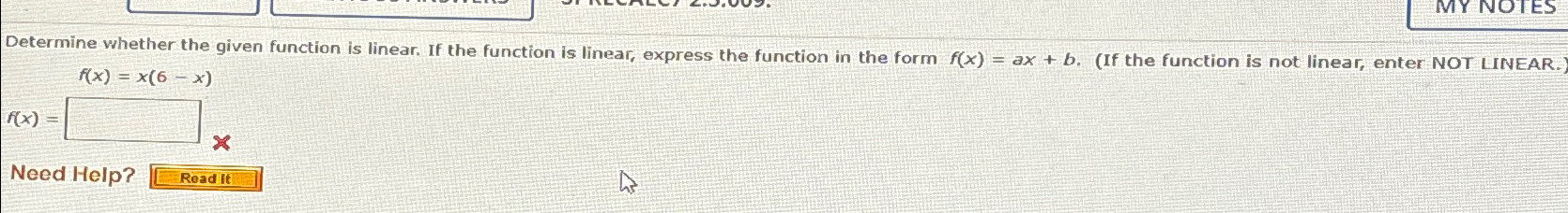 Solved Determine Whether The Given Function Is Linear If