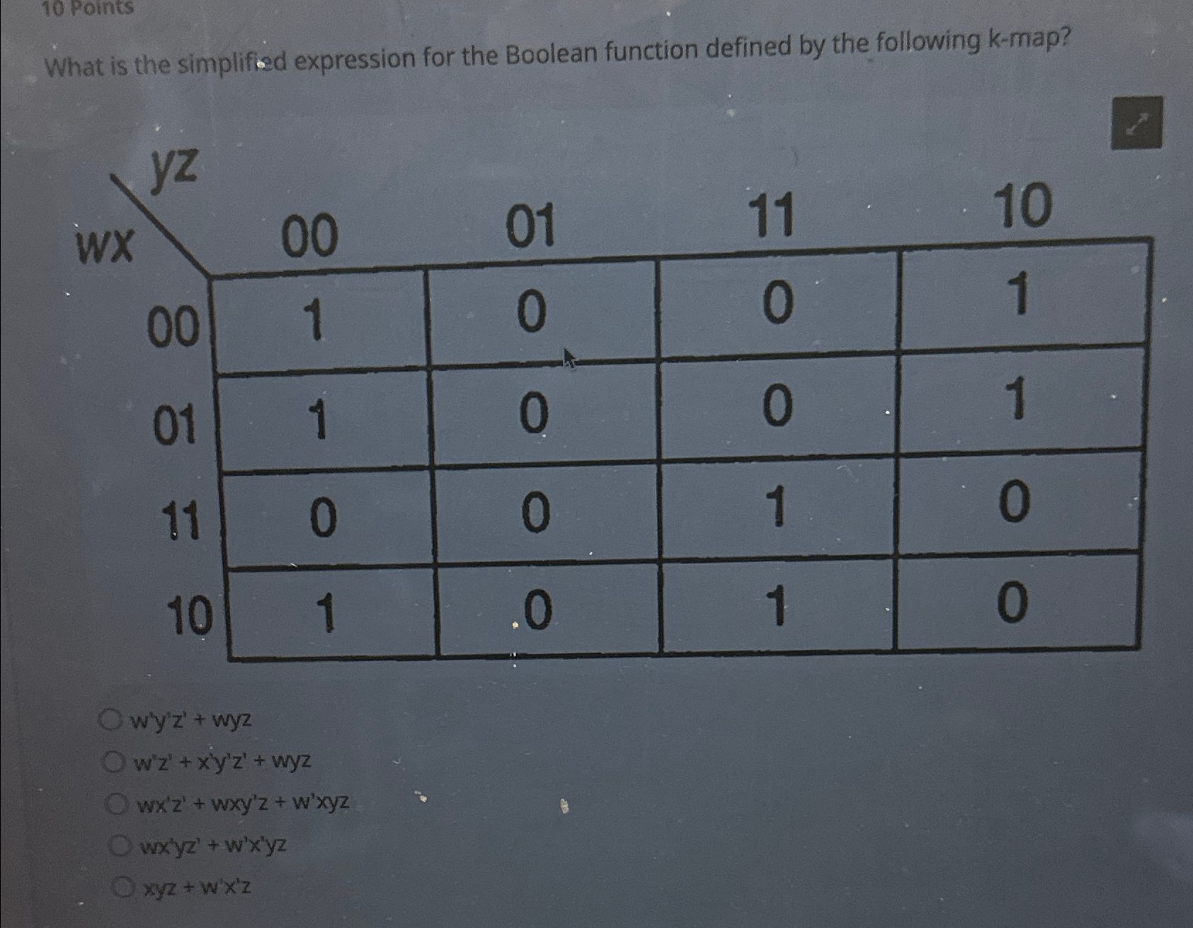 Solved What is the simplified expression for the Boolean | Chegg.com