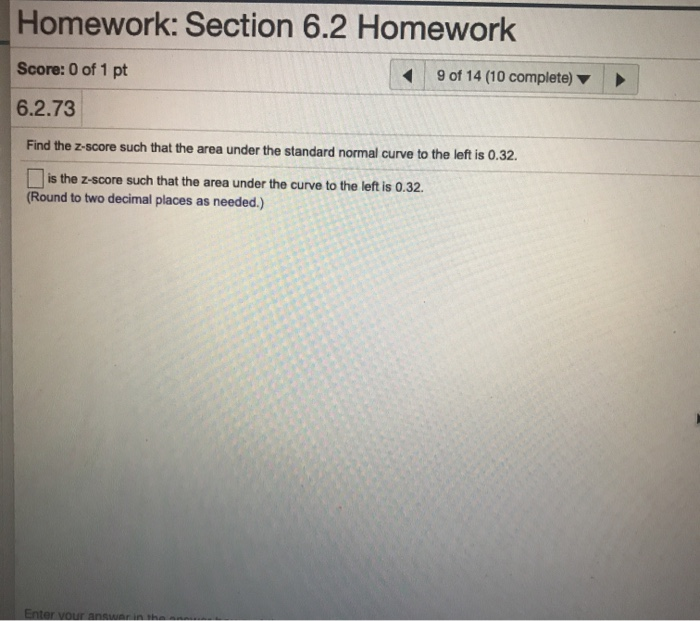 Solved Homework Section 6 2 Homework Score 0 Of 1 Pt 9 Of