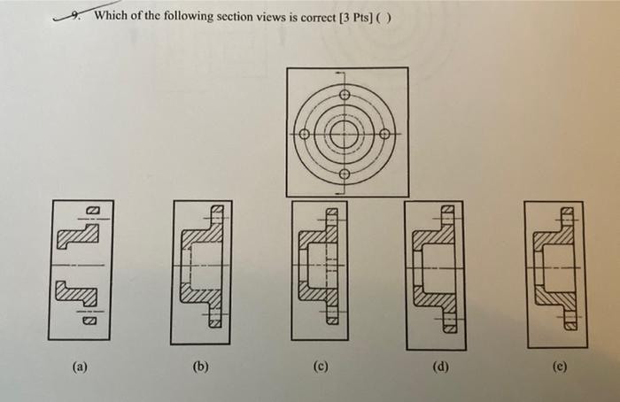 Solved 9. Which of the following section views is correct [3 | Chegg.com