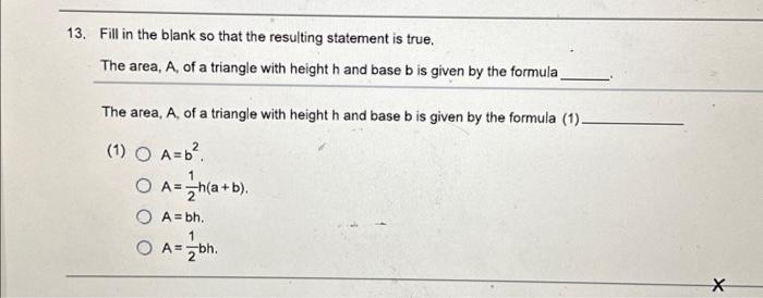 Solved 3. Fill in the blank so that the resulting statement | Chegg.com