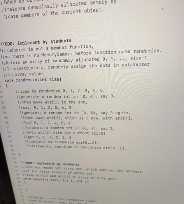 Solved MemoryGame_partial.cpp MemoryGame_partial.cpp No | Chegg.com