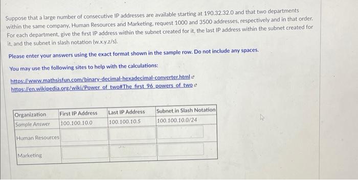 Solved Suppose that a large number of consecutive IP | Chegg.com