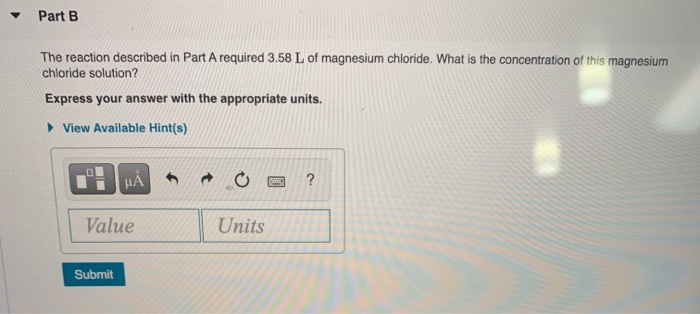 Solved 2AgNO3(aq) + MgCl2(aq) +2AgCl(s) + Mg(NO3)2 (aq) Part | Chegg.com