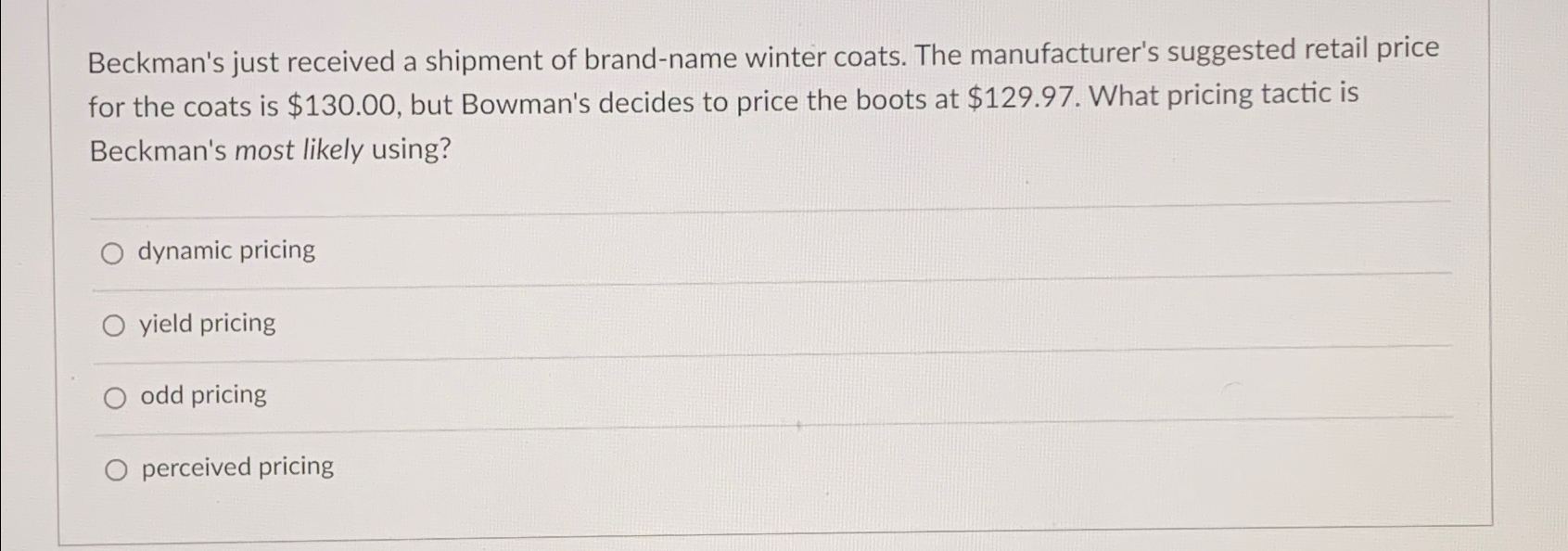 Solved Beckman's just received a shipment of brand-name | Chegg.com