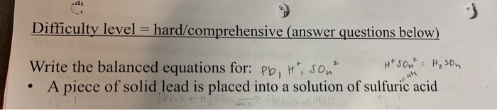 Solved Difficulty level = hard/comprehensive (answer | Chegg.com