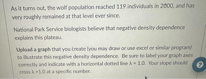 Solved Following their extirpation from Yellowstone National | Chegg.com