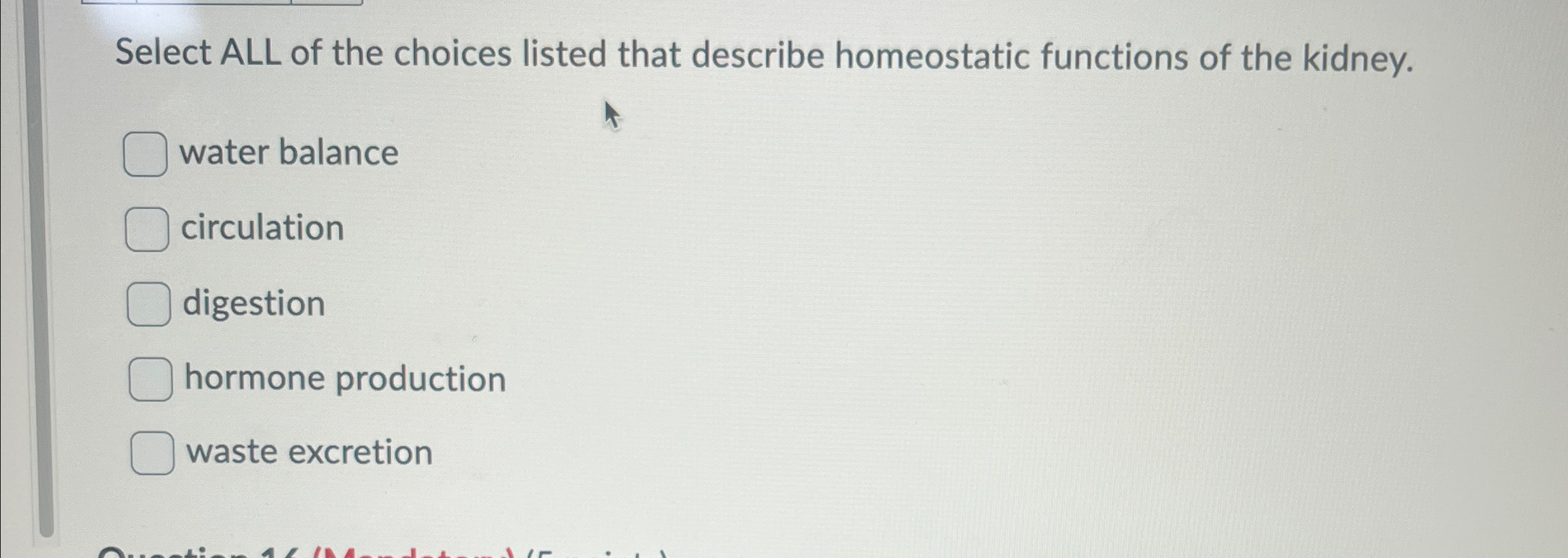 Solved Select ALL of the choices listed that describe | Chegg.com