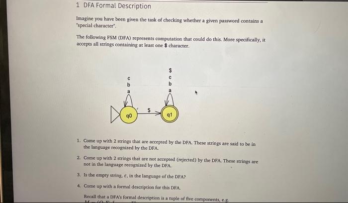 Solved 1 Equivalent DFA and NFA Two machines are equivalent | Chegg.com