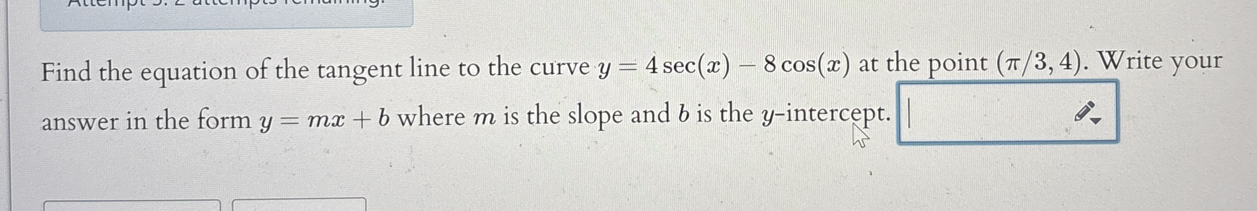 Solved Find the equation of the tangent line to the curve | Chegg.com