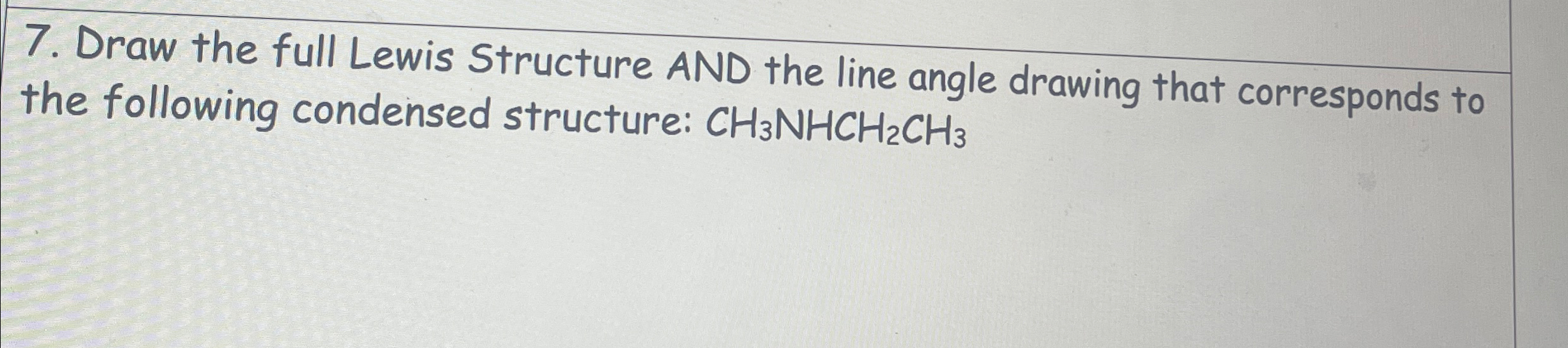 Solved Draw the full Lewis Structure AND the line angle | Chegg.com