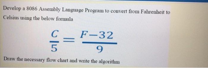 Solved Develop a 8086 Assembly Language Program to convert | Chegg.com