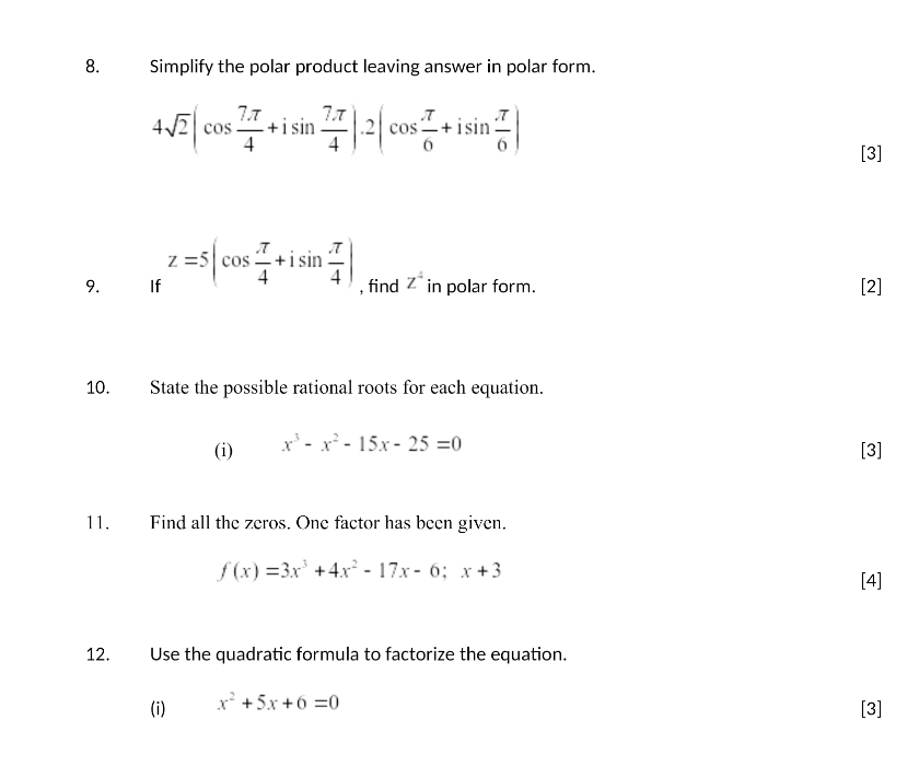 Solved Simplify the polar product leaving answer in polar | Chegg.com