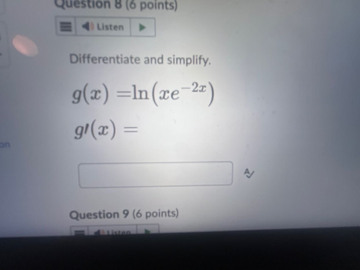 Solved Differentiate and simplify. (Show your work | Chegg.com