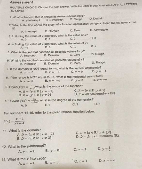 Solved C.2 Assessment MULTIPLE CHOICE. Choose the best | Chegg.com
