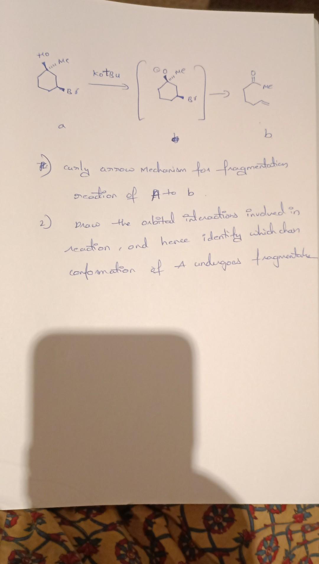 Solved a 4.) curly arrow Mechanism for fragmentation | Chegg.com
