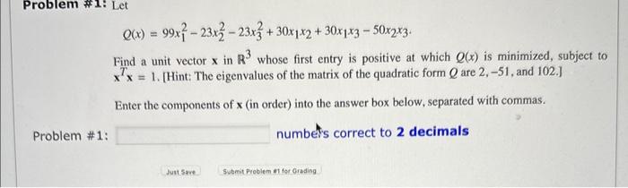 Solved Problem \#1: Let | Chegg.com