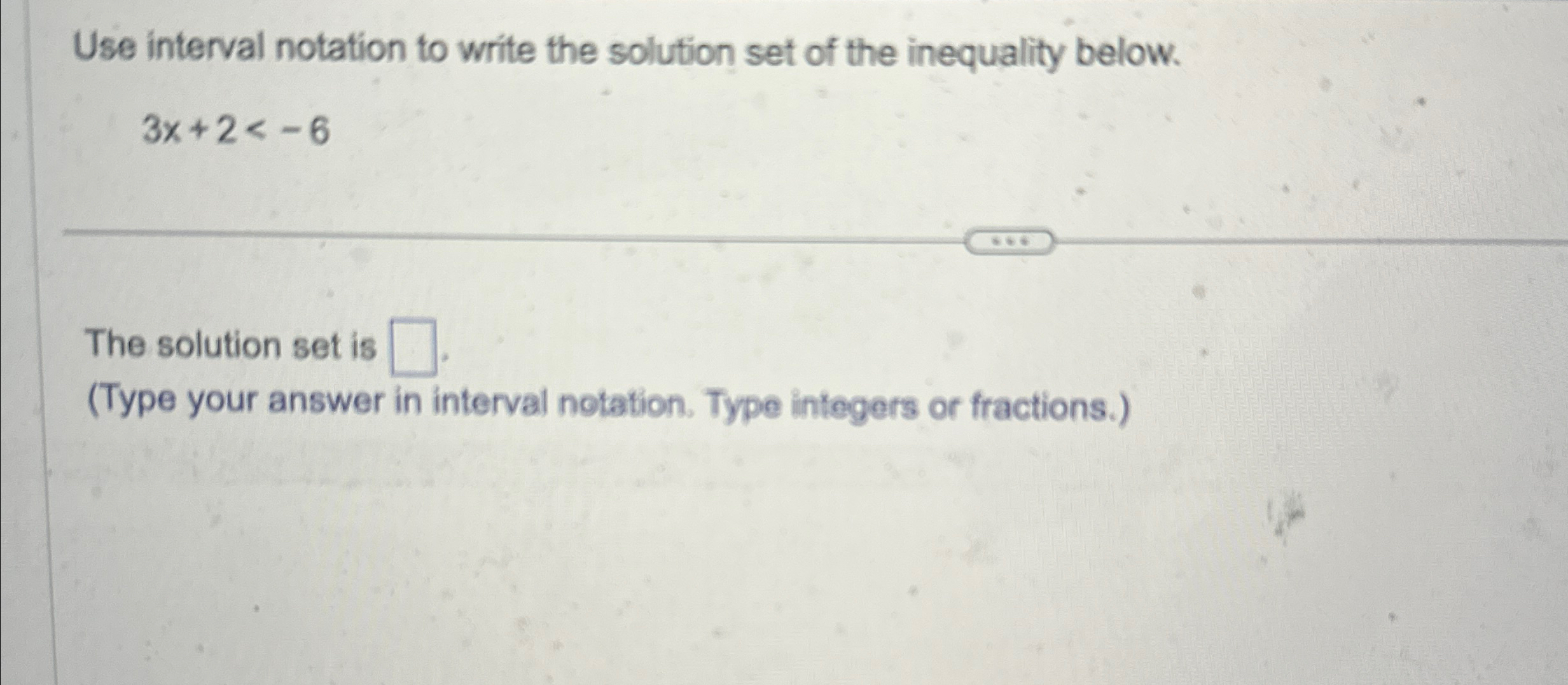 Solved Use interval notation to write the solution set of | Chegg.com