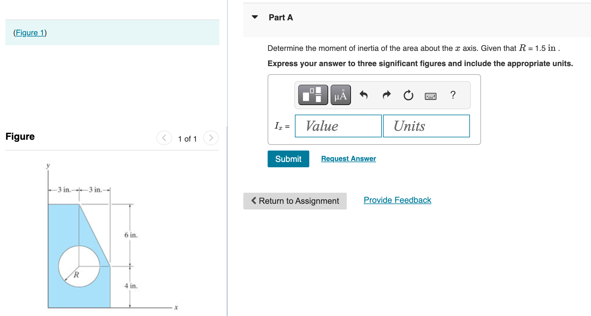 Solved (Figure 1)Figure1 ﻿of 1Part ADetermine the moment of | Chegg.com