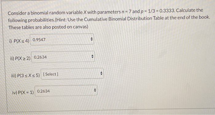 Solved Consider a binomial random variable X with parameters | Chegg.com