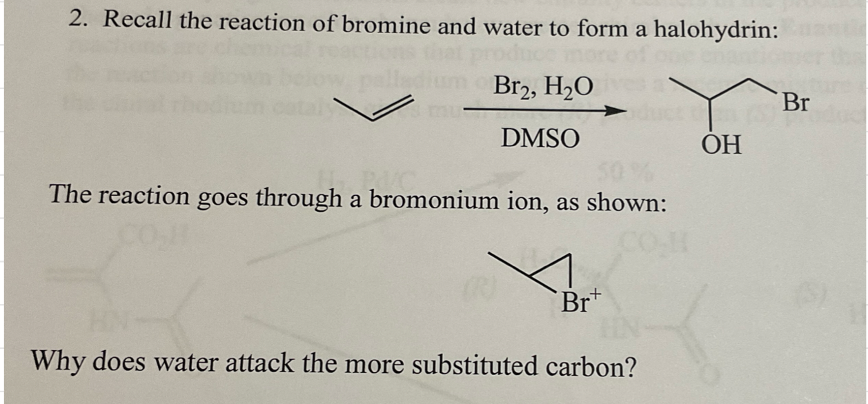 Solved Recall the reaction of bromine and water to form a | Chegg.com