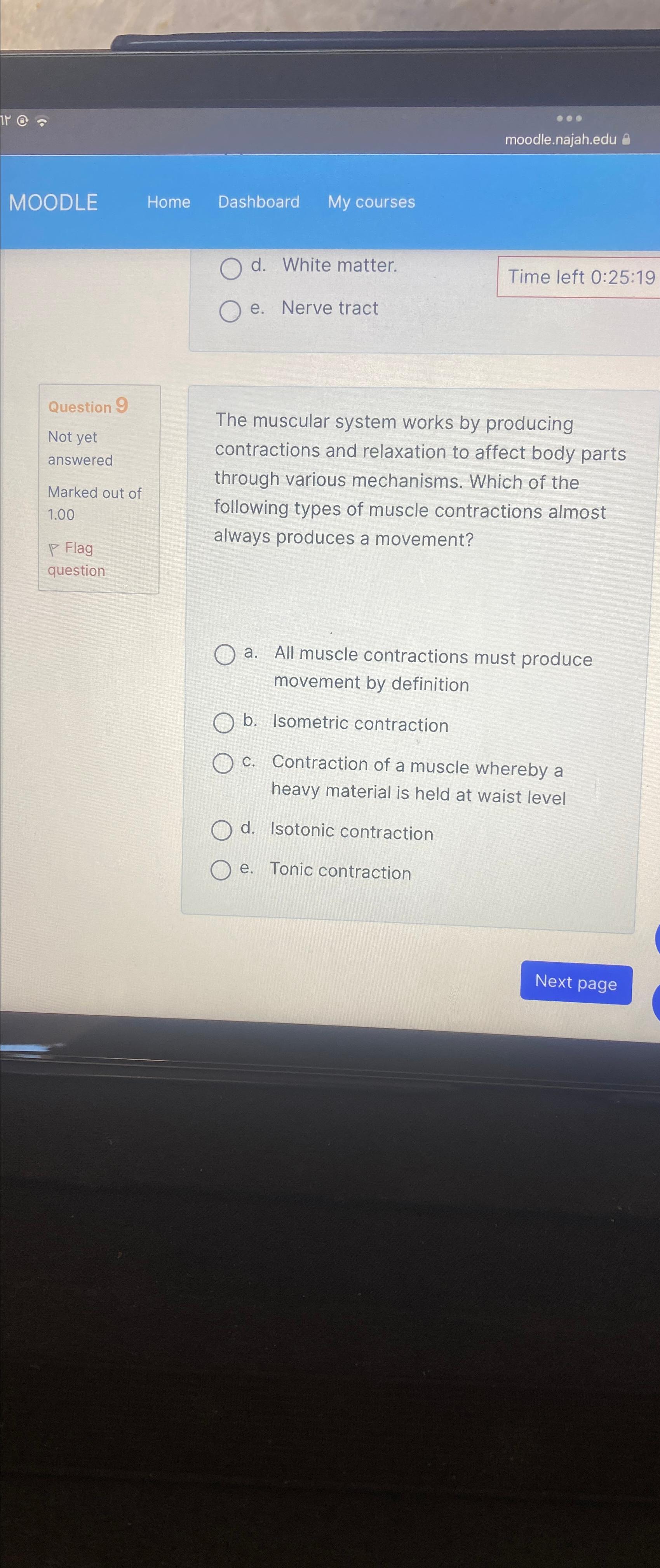 Solved moodle.najah.eduMOODLE Home Dashboard My coursesd. | Chegg.com