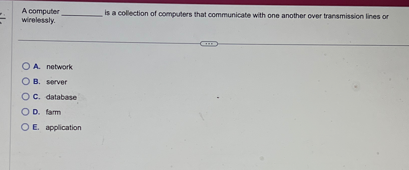 Solved A computer wirelessly. is a collection of computers | Chegg.com