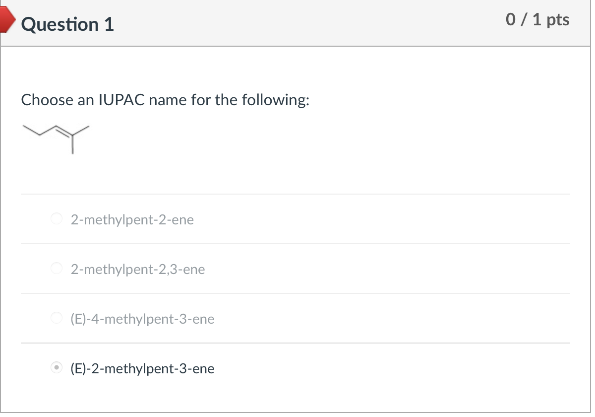 Solved Question 1Choose an IUPAC name for the | Chegg.com