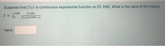 Solved Suppose that f(x) is continuous exponential function | Chegg.com