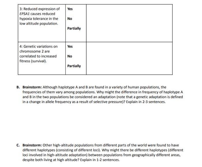 Solved 4. Populations living at high altitudes have to | Chegg.com