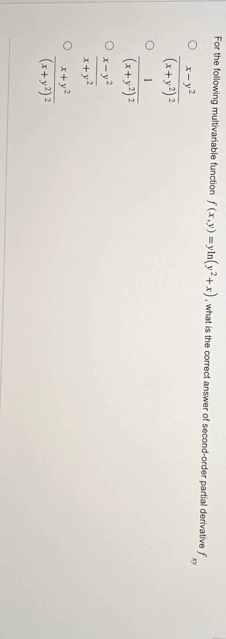 Solved For the following multivariable function | Chegg.com