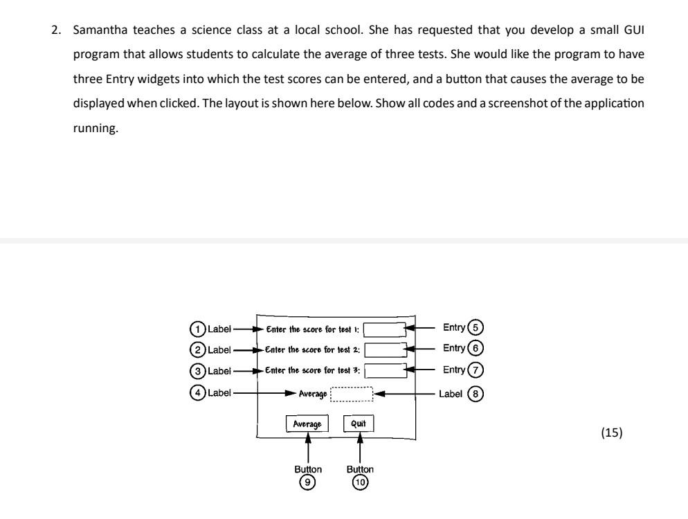 Solved 2. Samantha teaches a science class at a local | Chegg.com