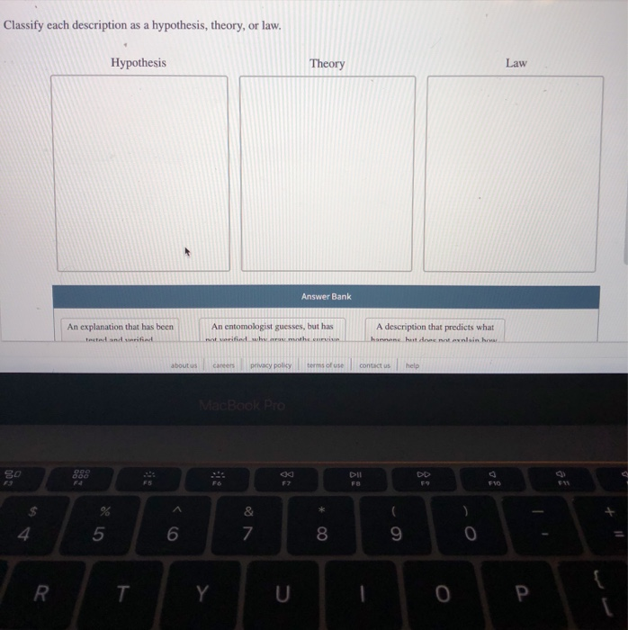 Solved Classify each description as a hypothesis, theory, or | Chegg.com