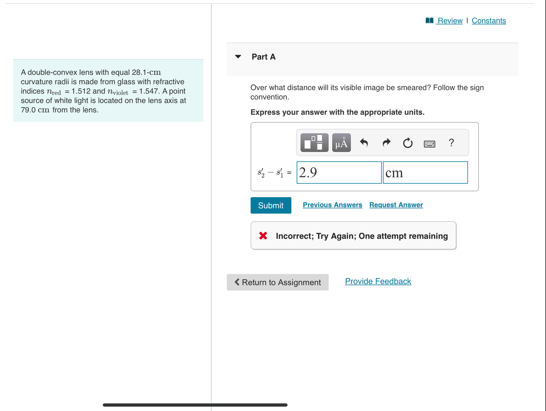 Solved Part AA double-convex lens with equal | Chegg.com