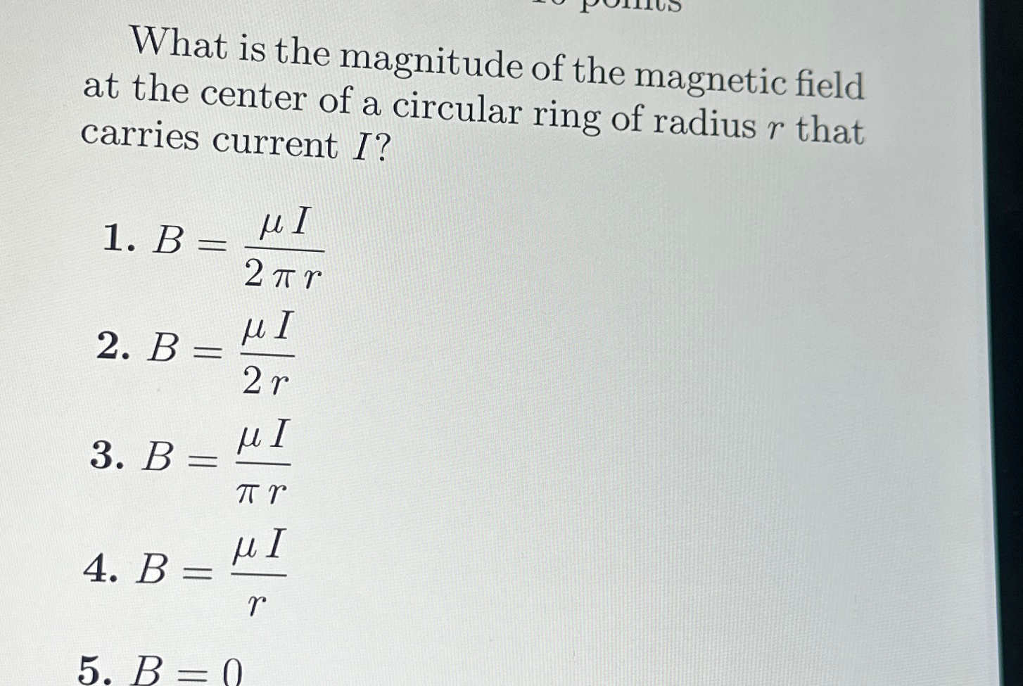 Solved What is the magnitude of the magnetic field at the | Chegg.com