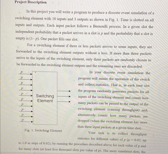 Solved Project Description P In this project you will write | Chegg.com