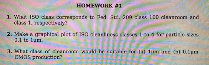 Solved HOMEWORK #1 1. What ISO class corresponds to Fed. | Chegg.com