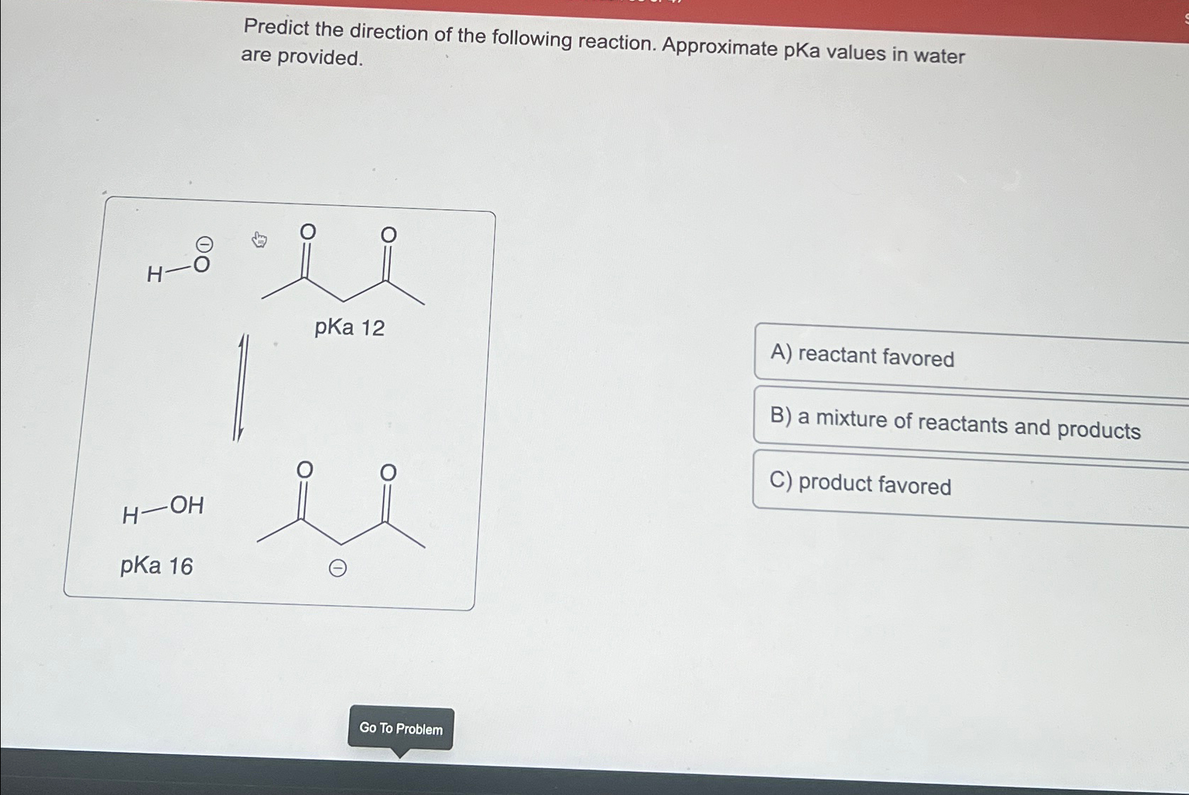 Solved Predict the direction of the following reaction. | Chegg.com