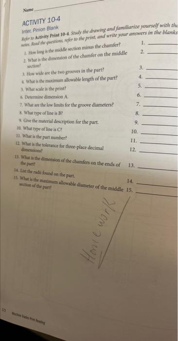 ACTIVITY 10-4 inter. Pinion Blank Anfer No Activity | Chegg.com