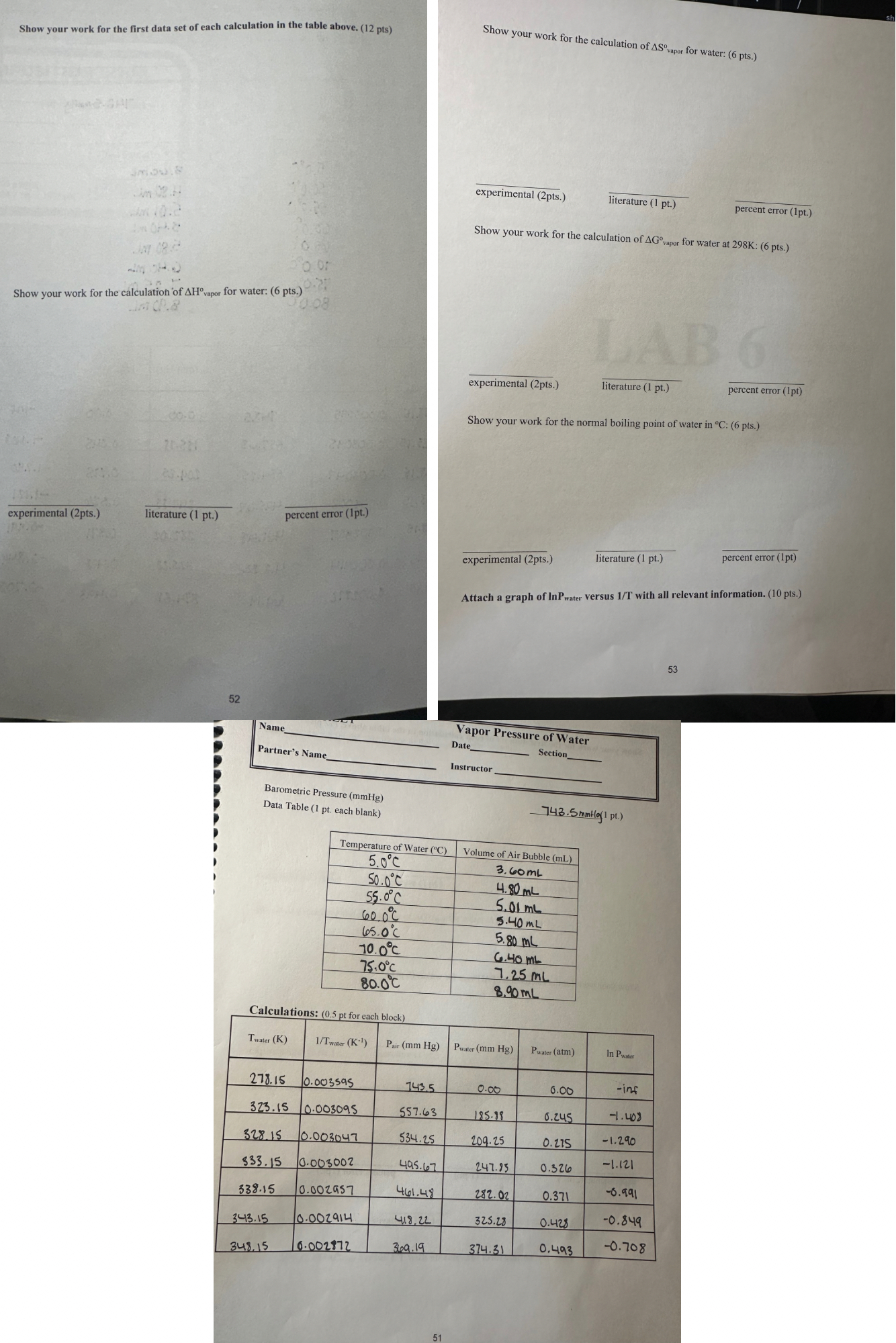 Solved Show your work for the first data set of each | Chegg.com