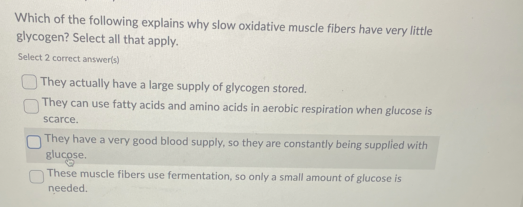 Which of the following explains why slow oxidative | Chegg.com