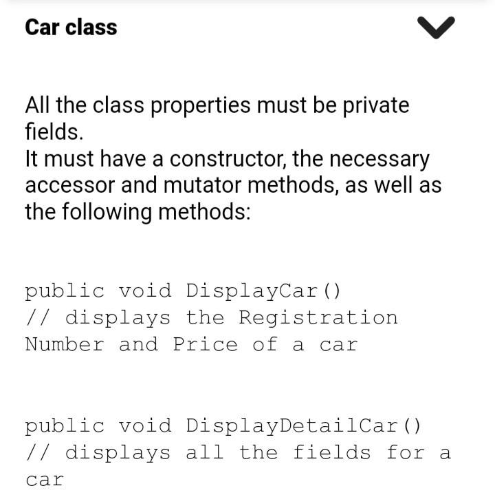 Solved You need to implement a program for a car salesman | Chegg.com Solved You need to implement a program for a car salesman | Chegg.com