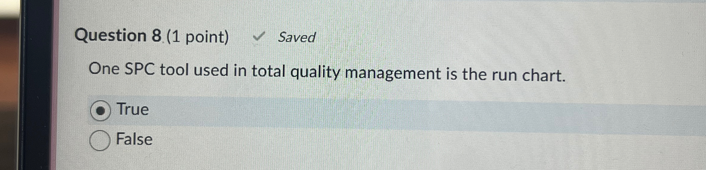 Solved Question 8 (1 ﻿point) ﻿SavedOne SPC tool used in | Chegg.com