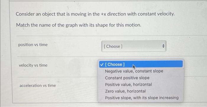 Solved Consider an object that is moving in the +x direction | Chegg.com