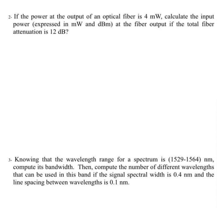 Solved Power ratio in dB=10logP1P2 Power level ( in | Chegg.com